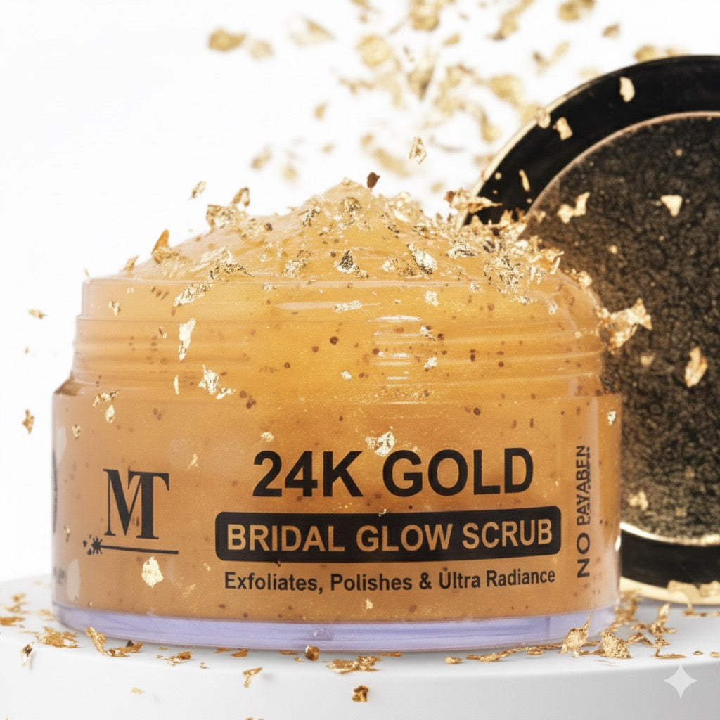 24k Gold Bridal Glow Scrub for Radiant Skin – Magical Touch